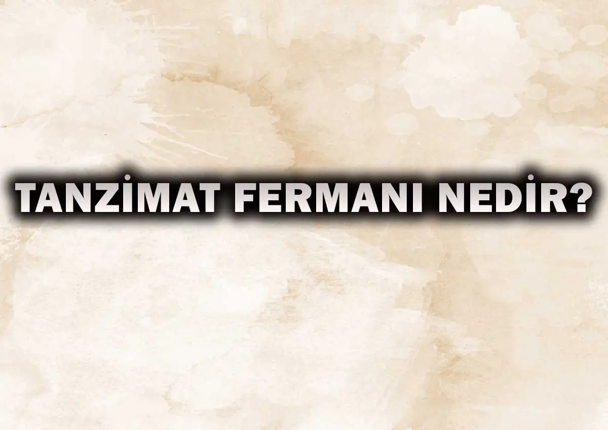 Tanzimat Fermanı Nedir? | Ankara Masası