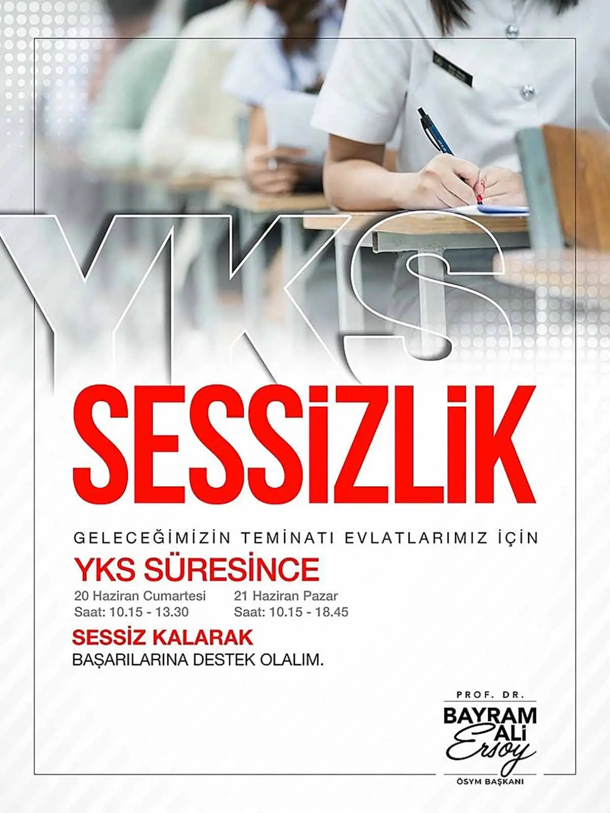 ÖSYM Başkanı Ersoy'dan YKS öncesi 'sessizlik' uyarısı | Ankara Masası